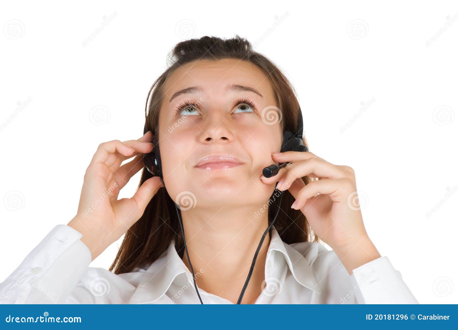 Young Girl Operator Call Center Stock Photo - Image of help, cheerful ...