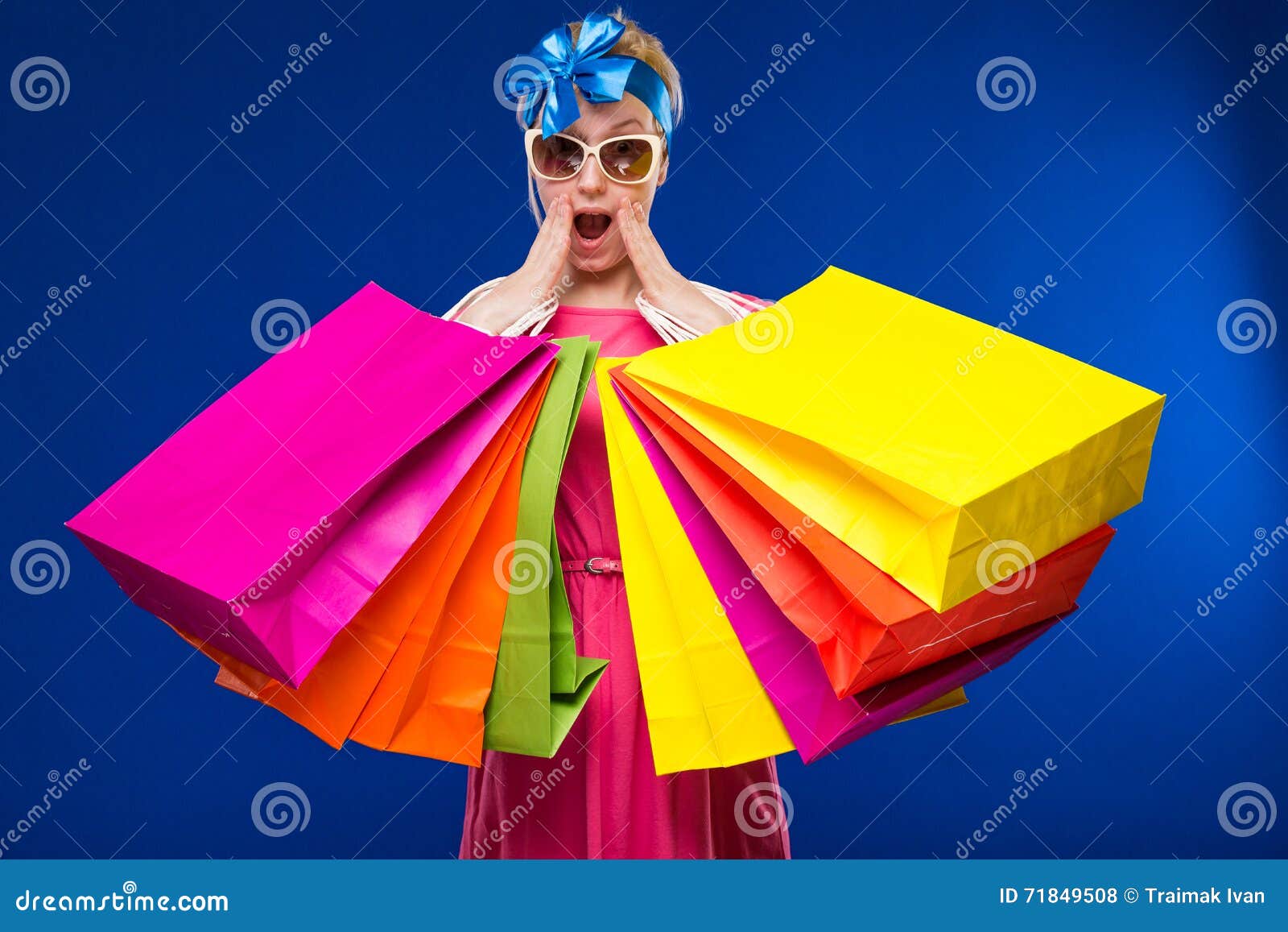Young girl with packages stock photo. Image of lifestyle - 71849508