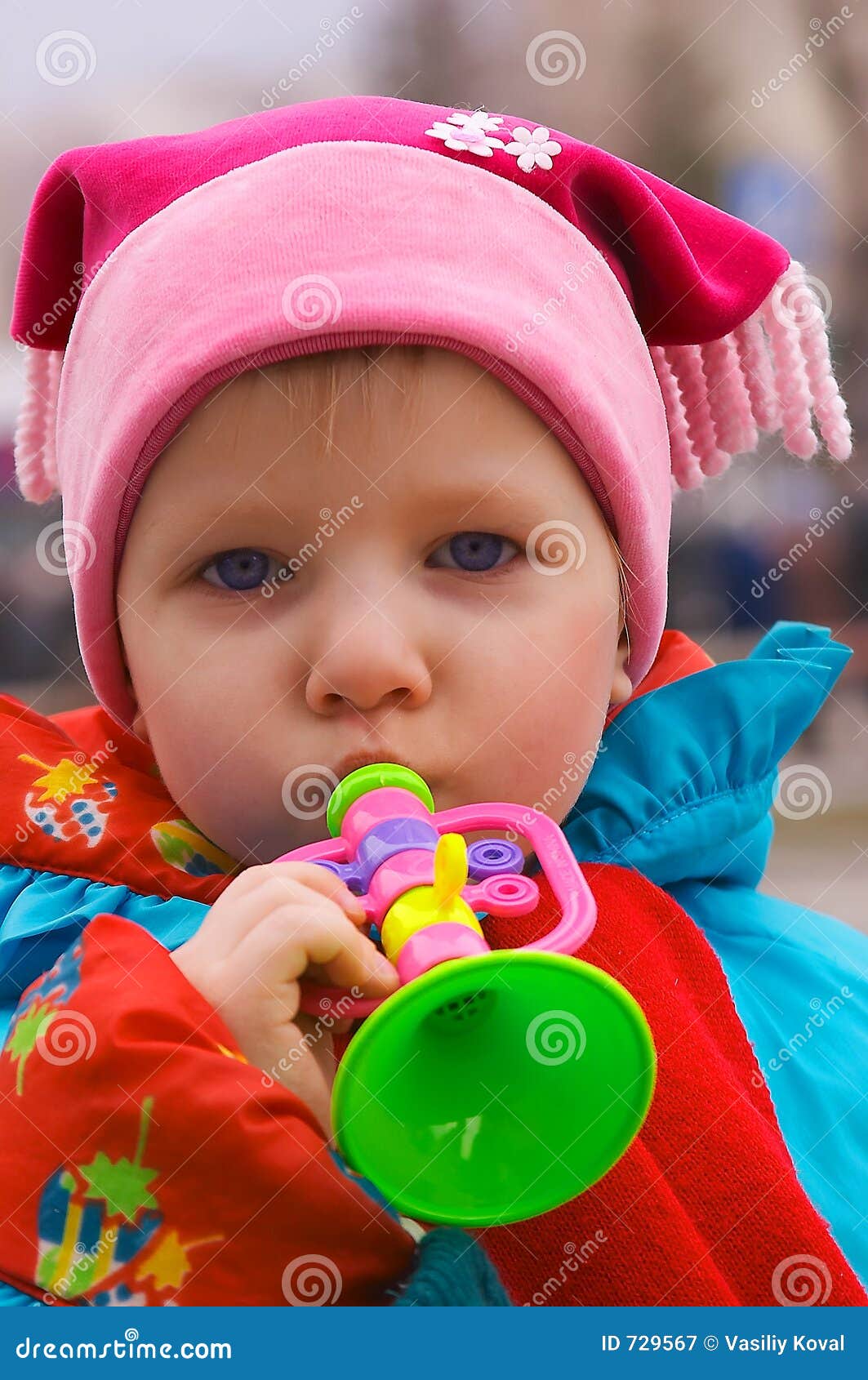 Young girl piping stock image. Image of family, girl, child - 729567