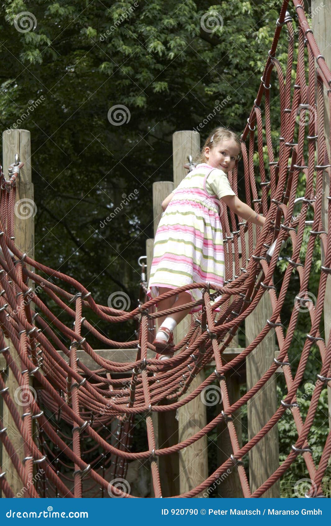 Young Girl Playing on Climbing Frame 03 Stock Photo - Image of kind ...