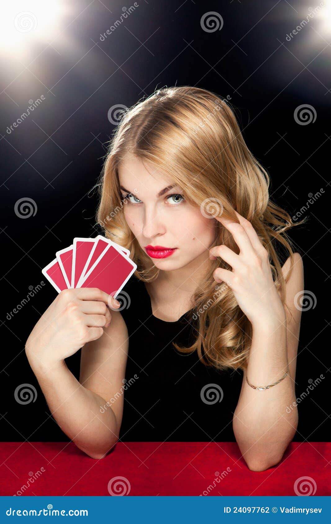 Young Girl Playing in the Gambling Stock Photo - Image of craps, person ...