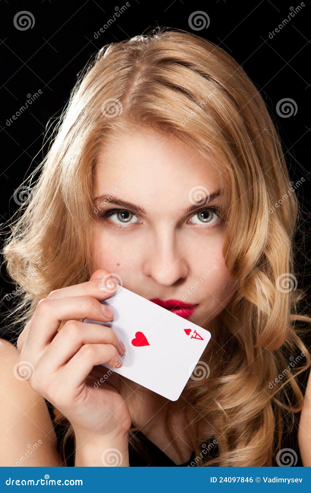 Young Girl Playing in the Gambling Stock Photo - Image of game, choice ...