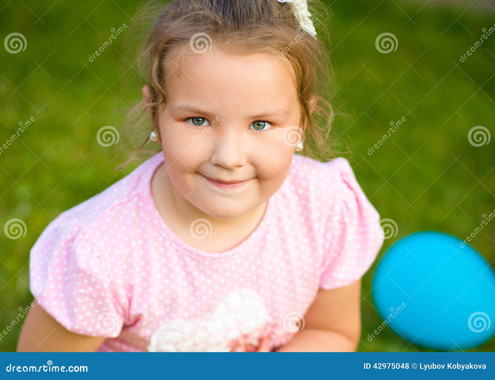 Young Girl is Playing Outdoors Stock Photo - Image of leisure ...