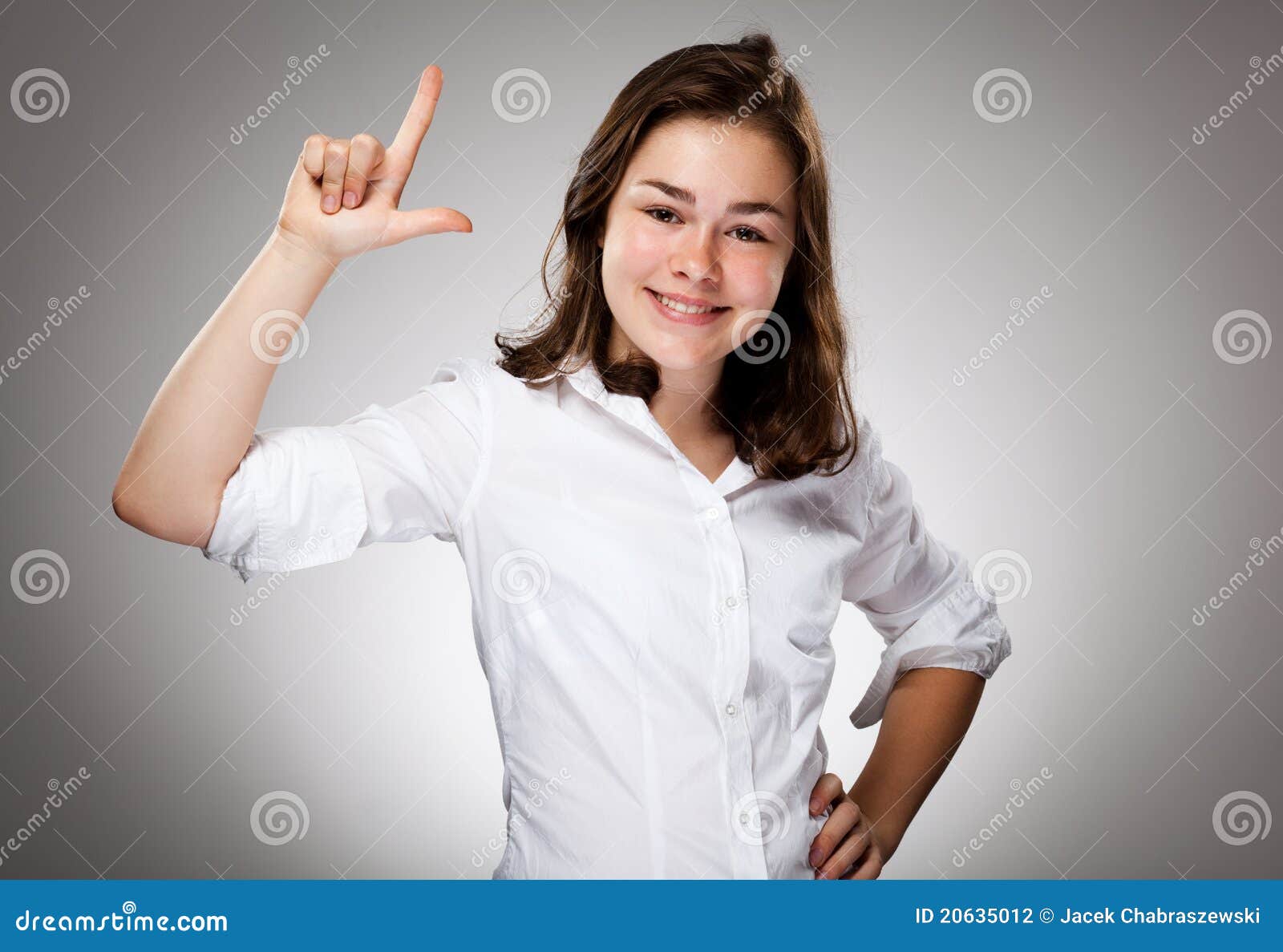 Young girl pointing stock photo. Image of beautiful, aiming - 20635012