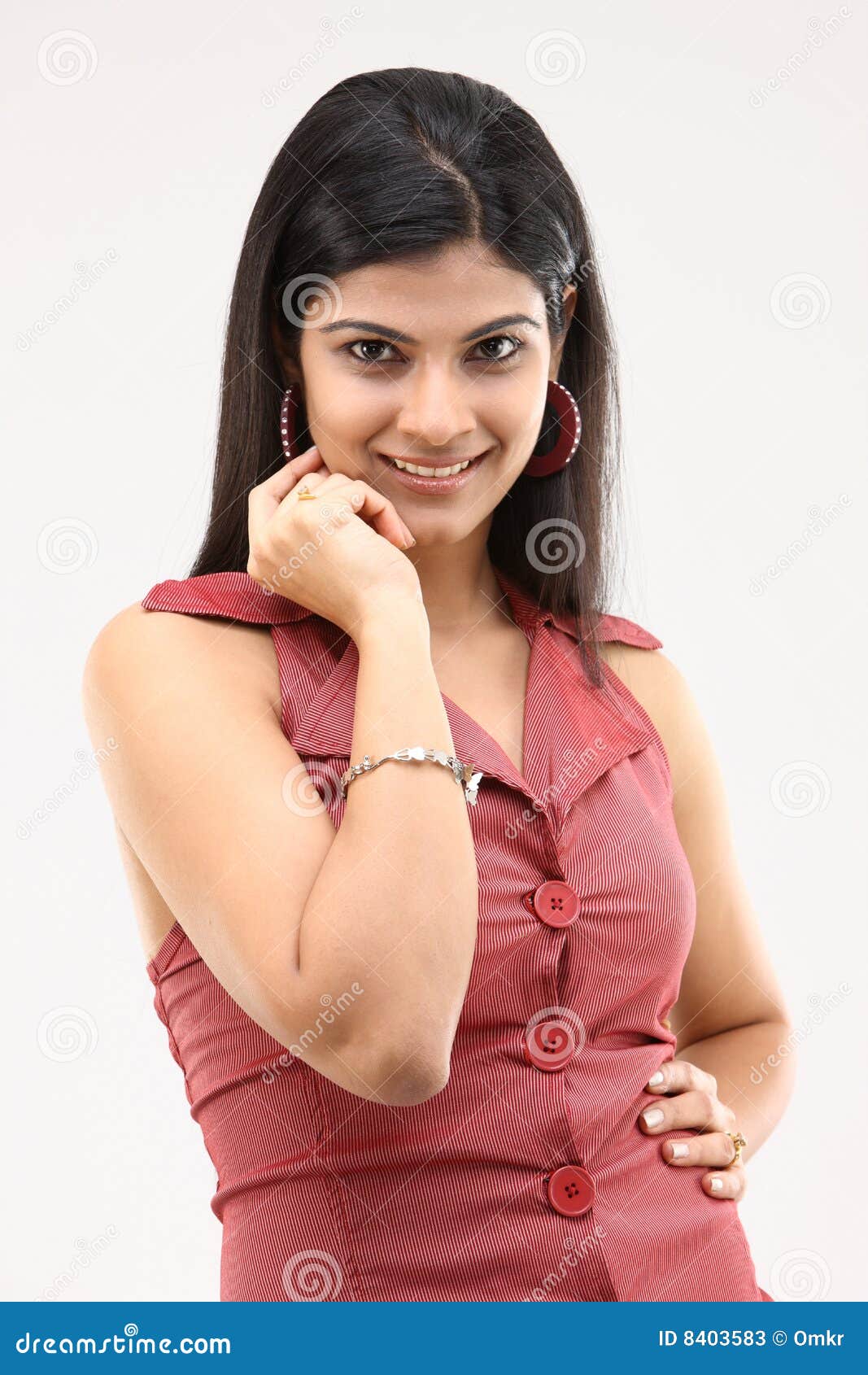 Young Girl Posing Seriously Stock Image - Image of girl, freshness: 8403583