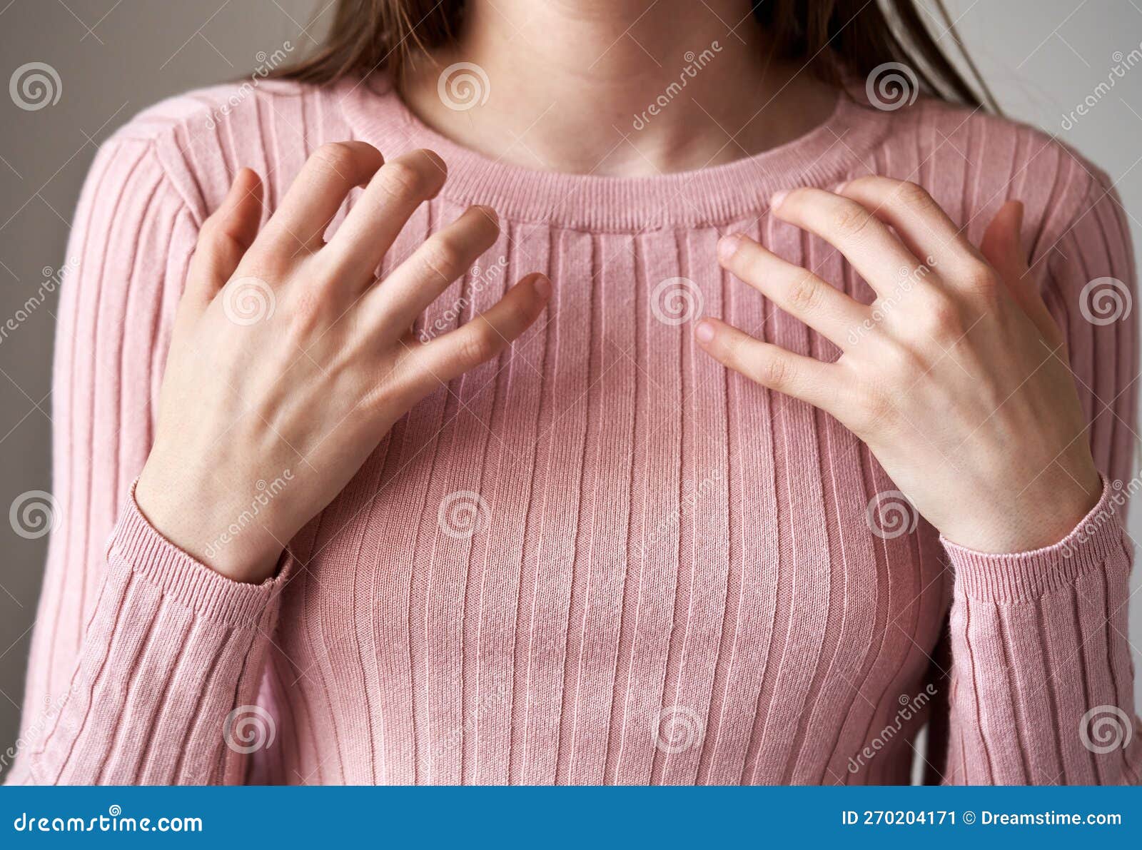 Young Girl Practicing EFT Tapping - Emotional Freedom Technique Stock ...