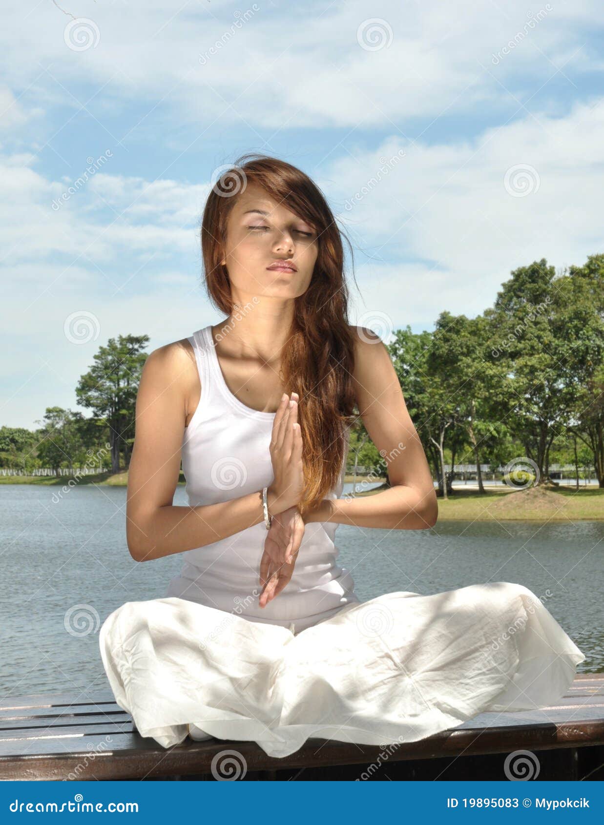 Young girl practicing yoga stock image. Image of exercise - 19895083