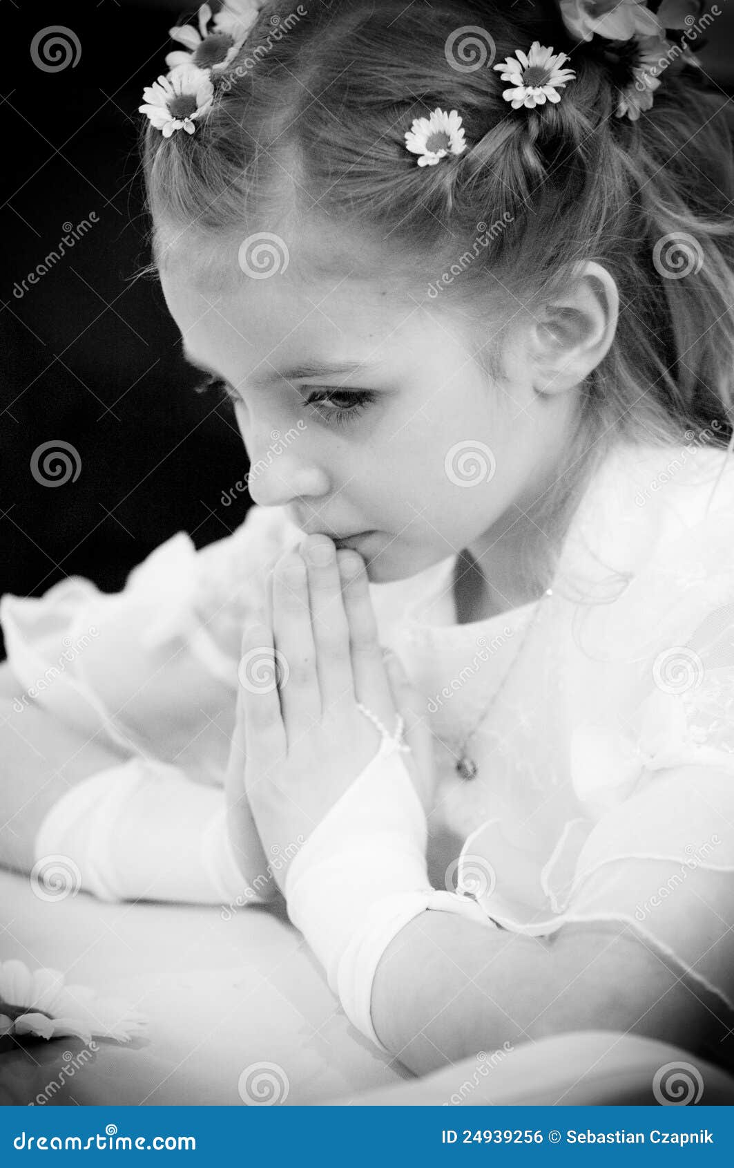 Young girl praying stock photo. Image of attractive, caucasian - 24939256