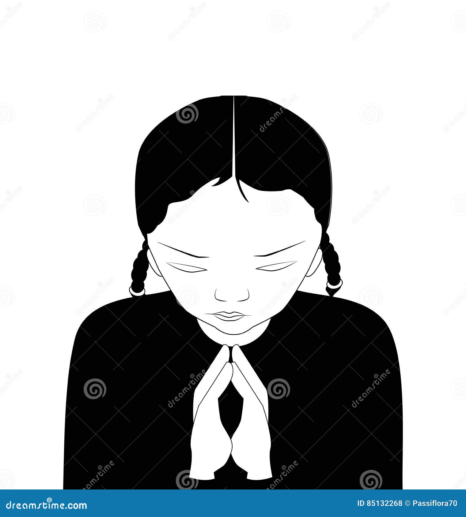 Pop Art Young Man Praying With Smile. Happy Male Prayer Vector ...