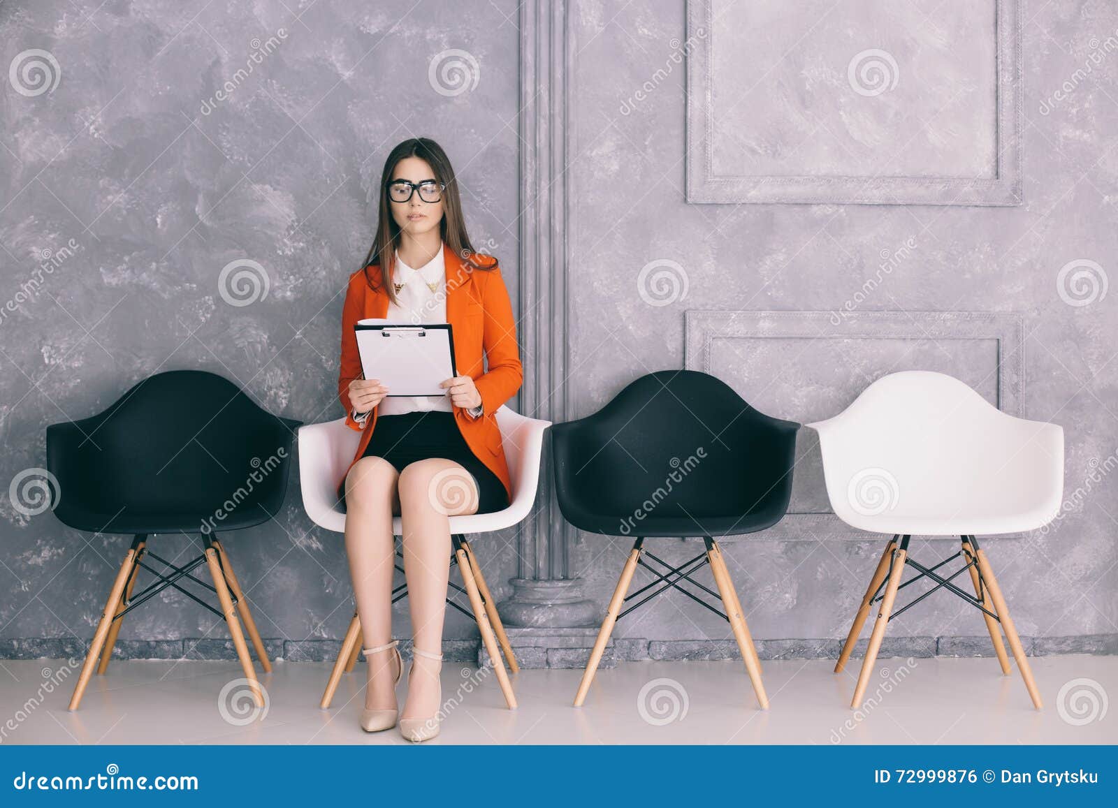 Young Girl is Preparing for First Jon Interview Stock Photo - Image of ...