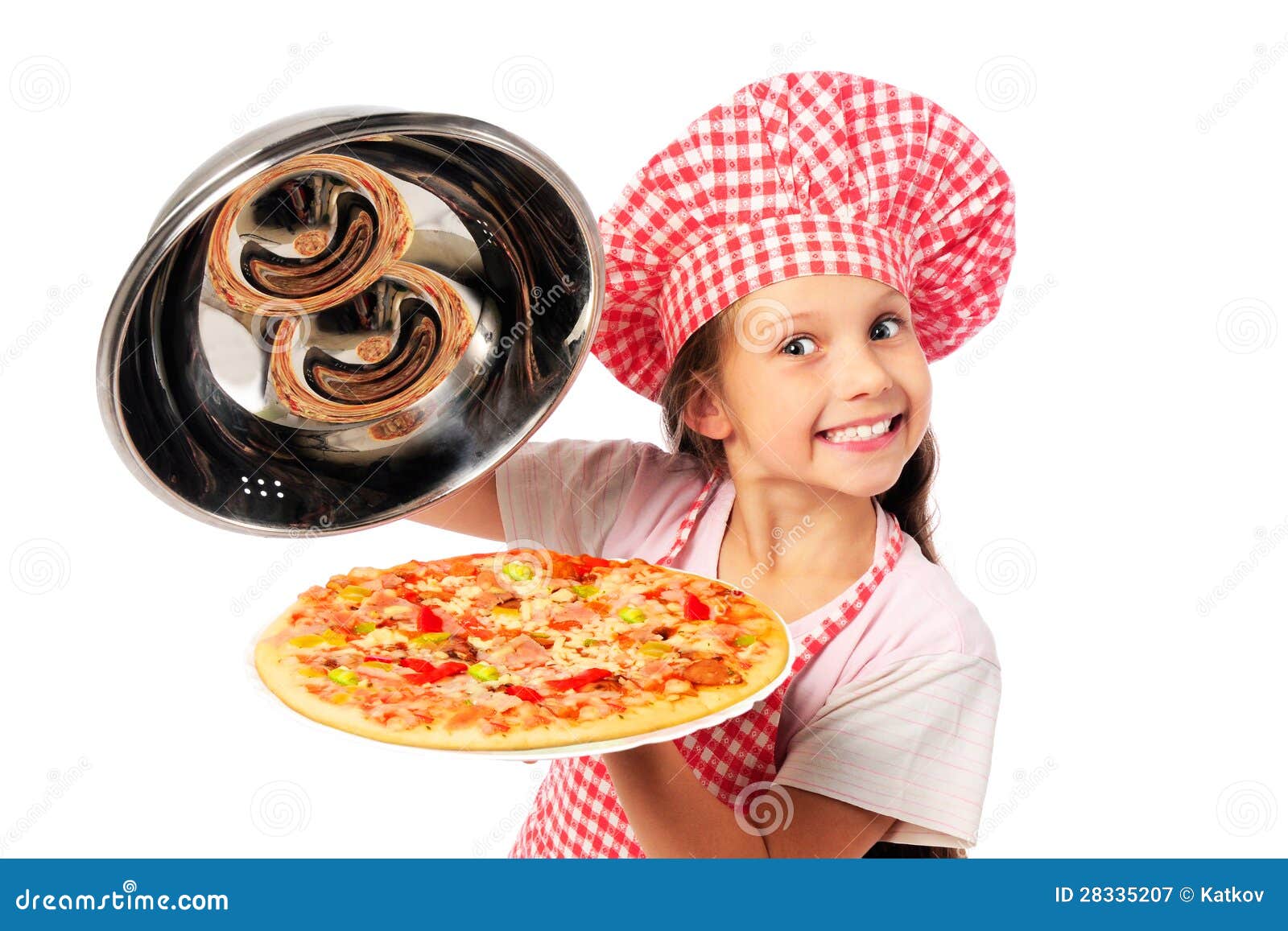 Young Girl Preparing Homemade Pizza Stock Image - Image of helper ...