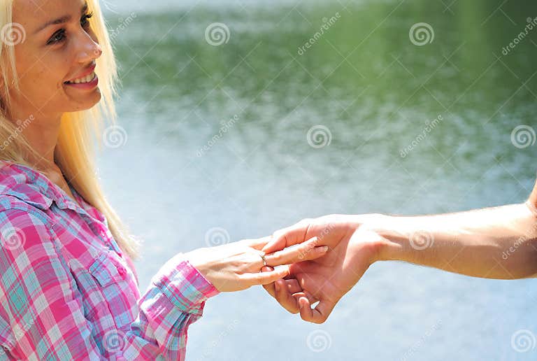 Young girl is proposed stock photo. Image of hand, engagement - 25800982