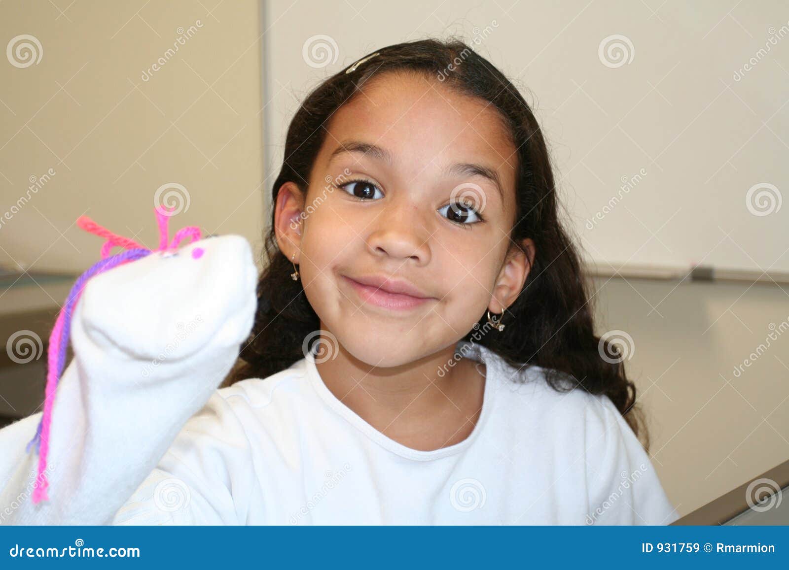Young Girl Puppet Show stock image. Image of happy, alone - 931759