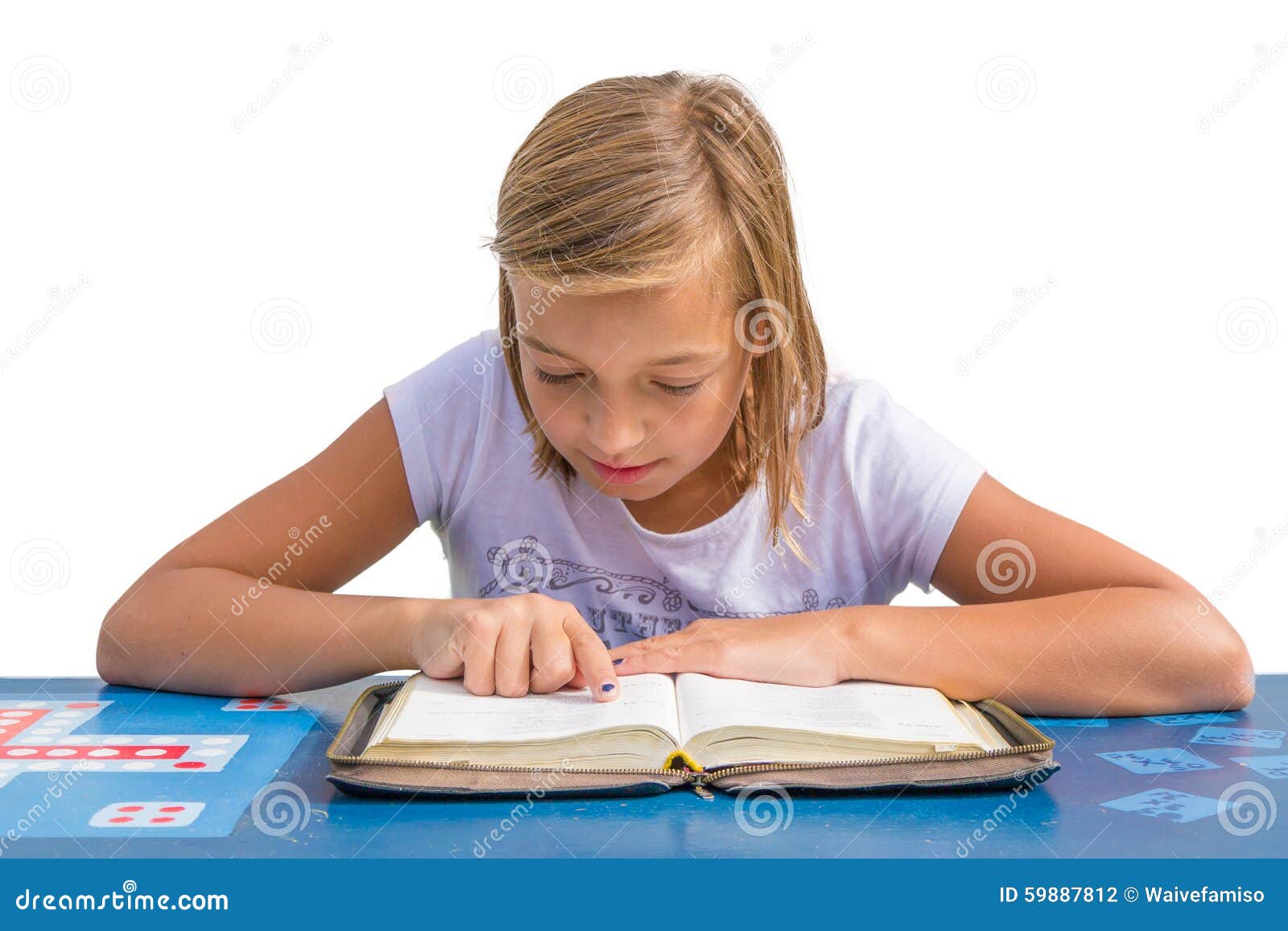 Young Girl Reading Bible at Blue Desk Stock Photo - Image of focus ... Young Girl Reading Bible at Blue Desk Stock Photo - Image of focus ...