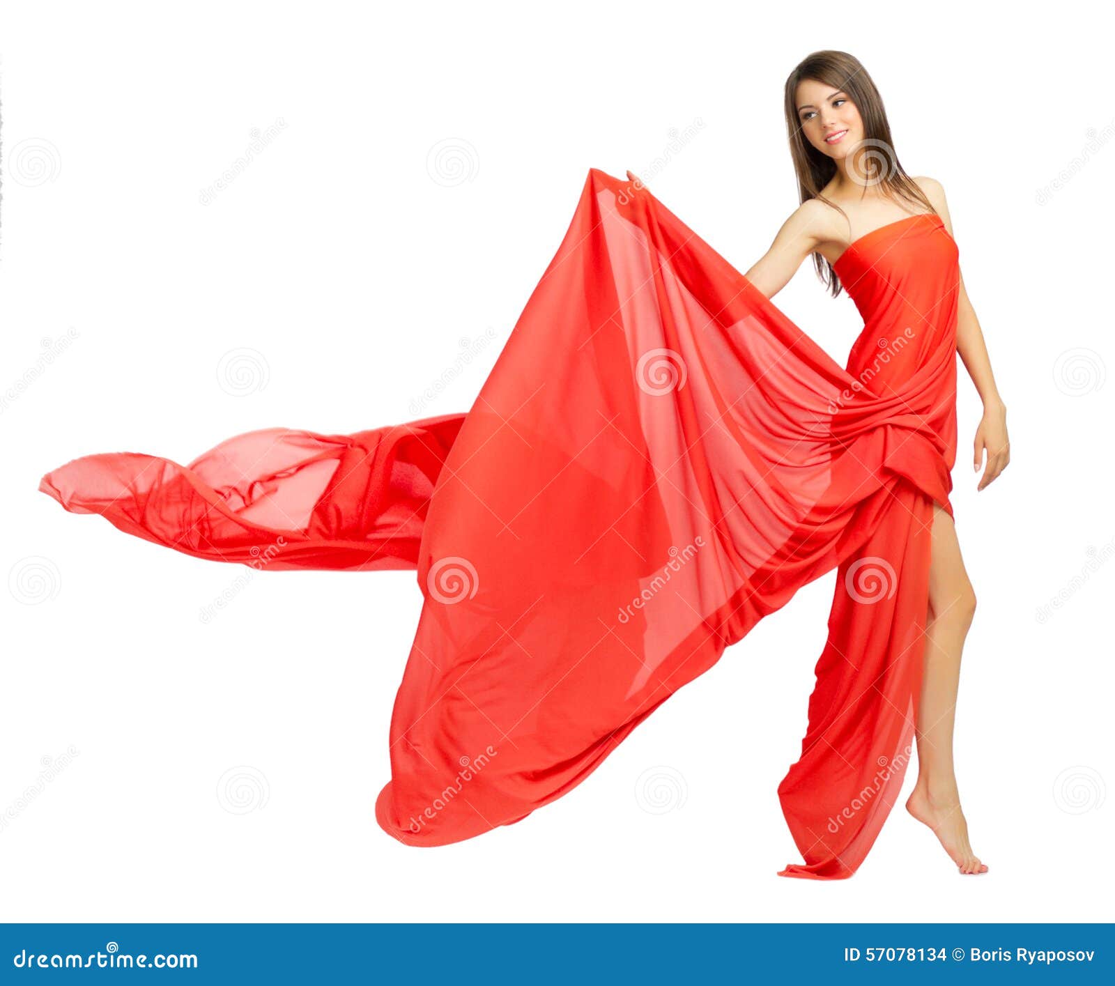 Young girl in red cloth stock photo. Image of elegance - 57078134