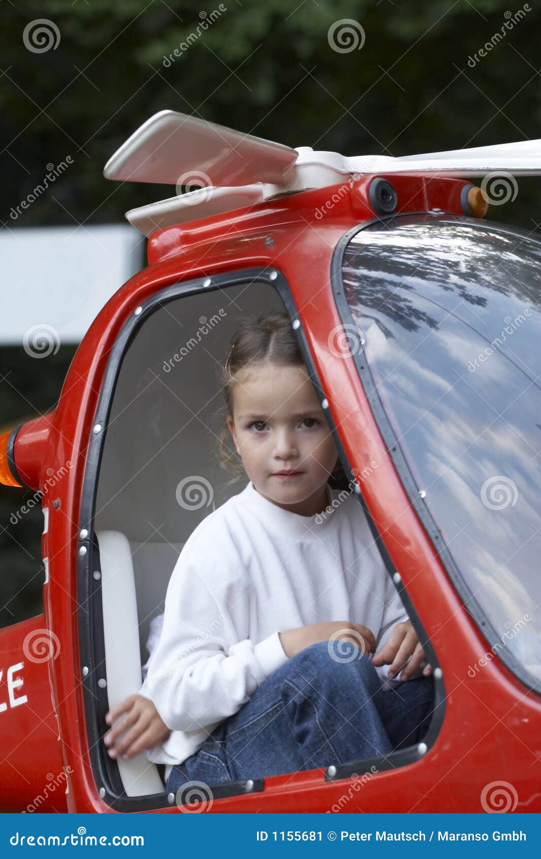 Young Girl in the Red Helicopter 01 Stock Image - Image of person ...