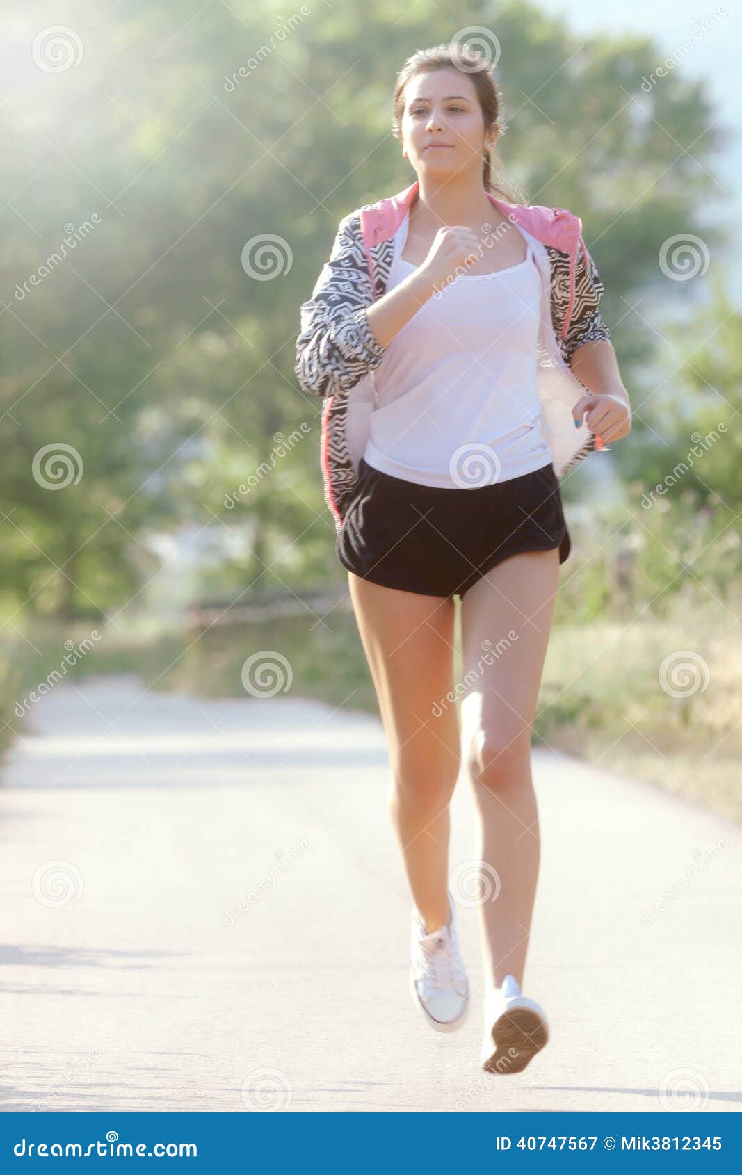 Young girl running stock image. Image of woman, healthy - 40747567