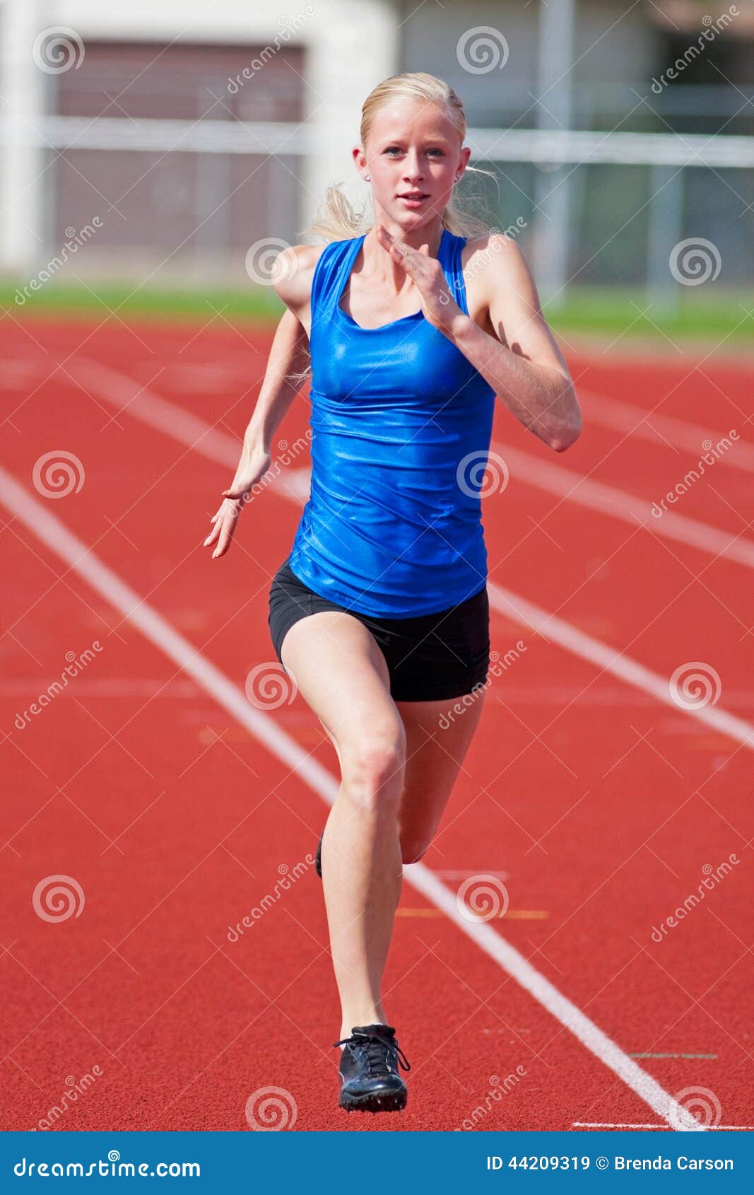 Girls Running Track