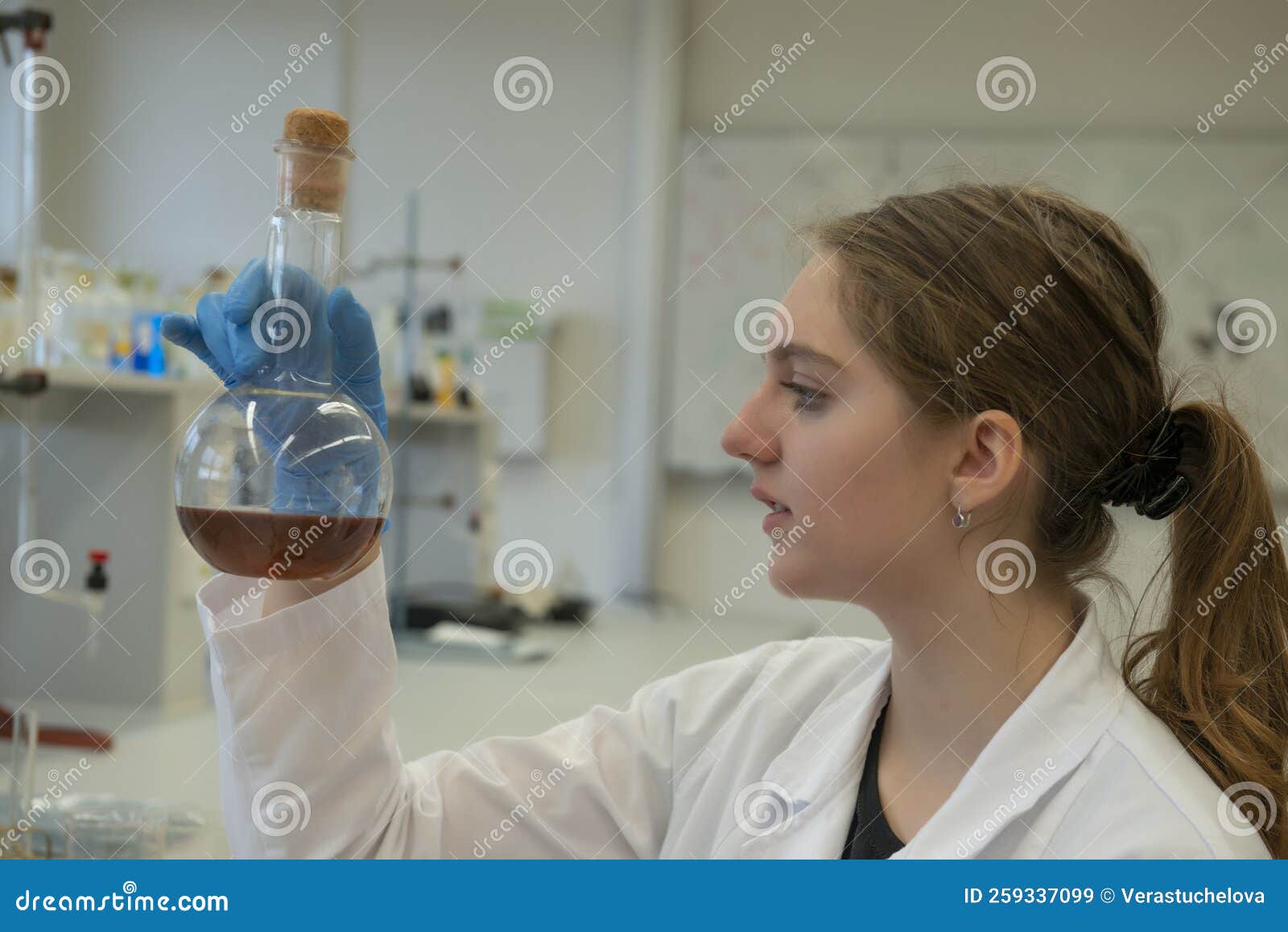 Scientist Student are Working in Laboratory Stock Image - Image of ...