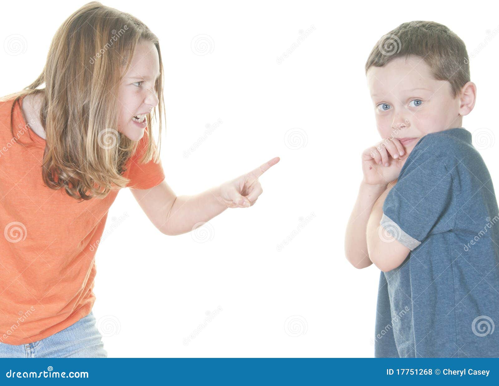 Young girl scolding boy stock photo. Image of enemy, confrontation ...