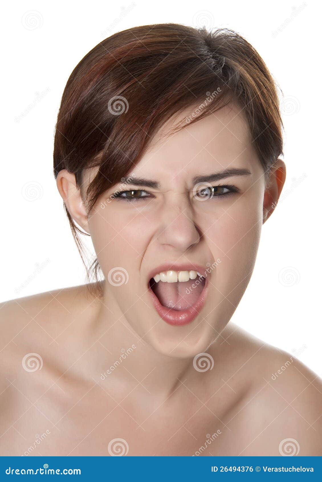 Young girl screaming stock photo. Image of hair, caucasian - 26494376