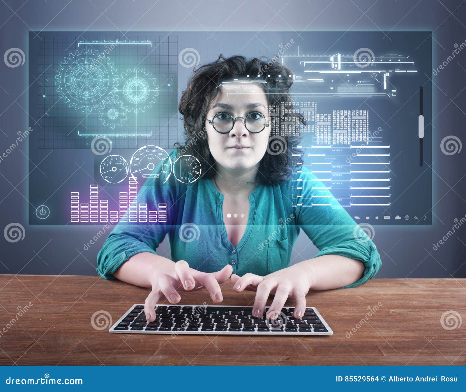 The young girl stock photo. Image of keyboard, application - 85529564