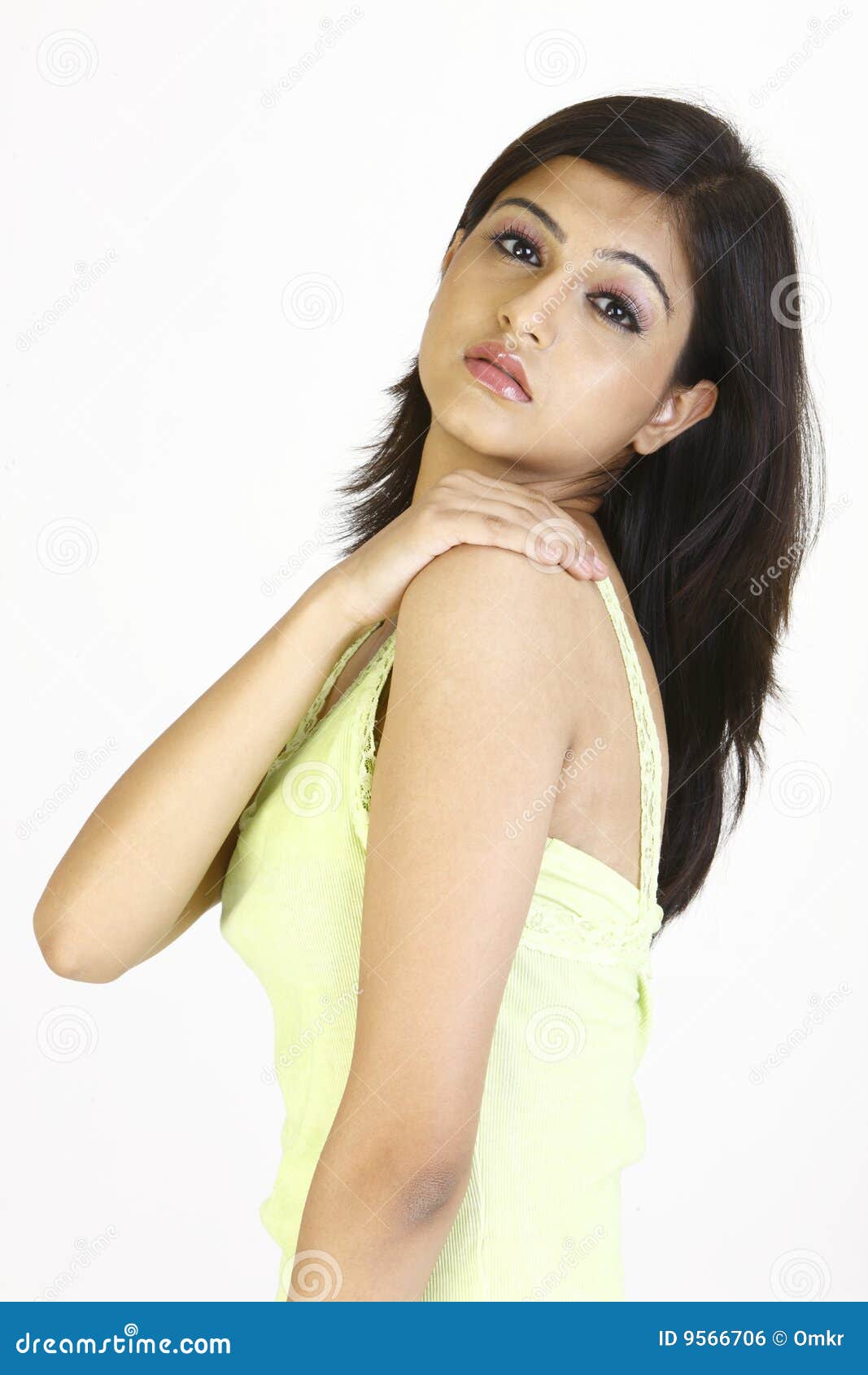 Young Girl with Shoulder Pain Stock Photo - Image of health, shoulder ...