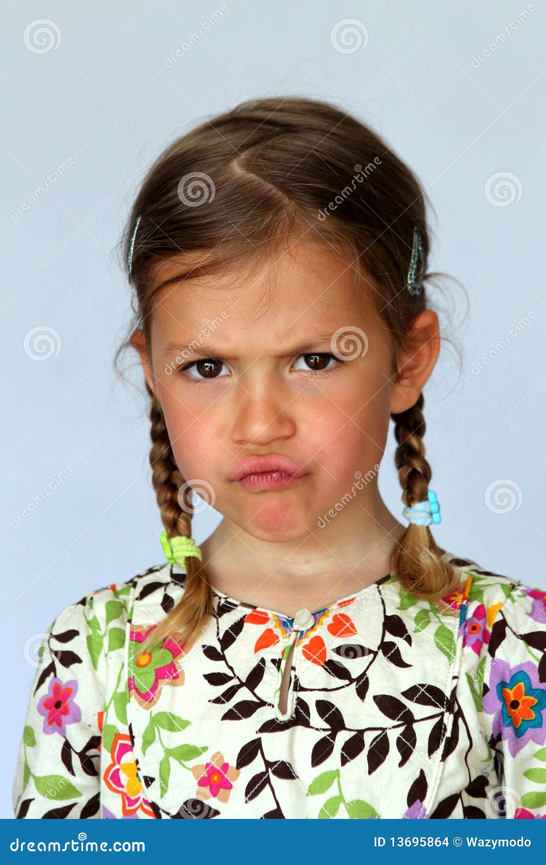 Young Girl Showing Disapproval Stock Photo - Image of trouble, young ...