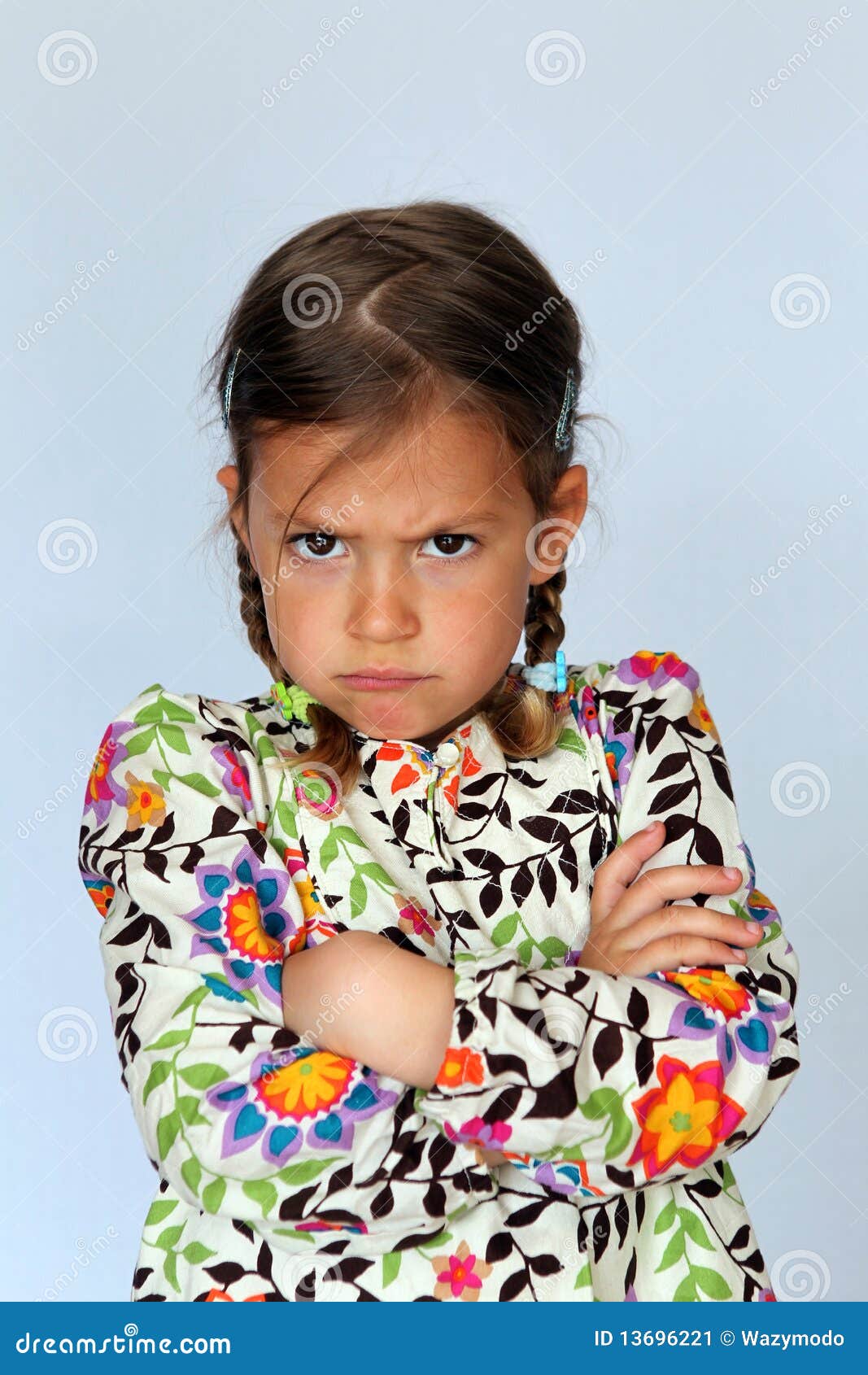 Young Girl Showing Disapproval Stock Image - Image of childhood, cute ...