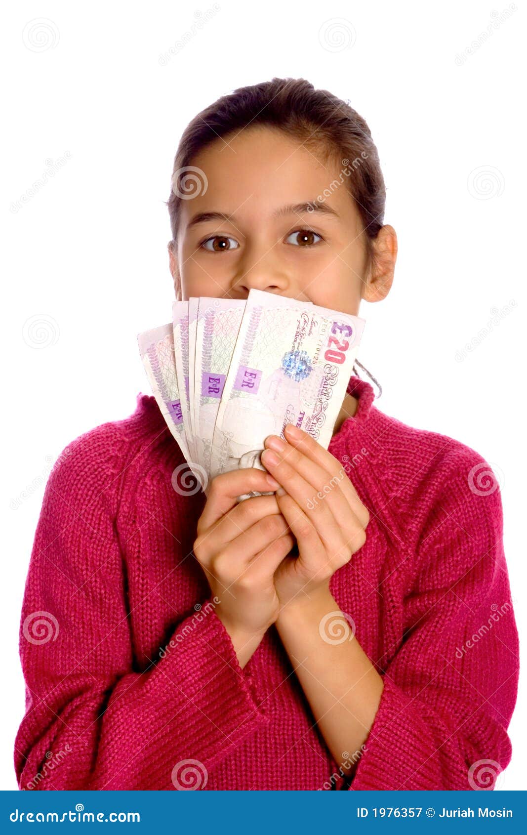 A Young Girl Showing Off a Bunch of Currency Editorial Photography ...