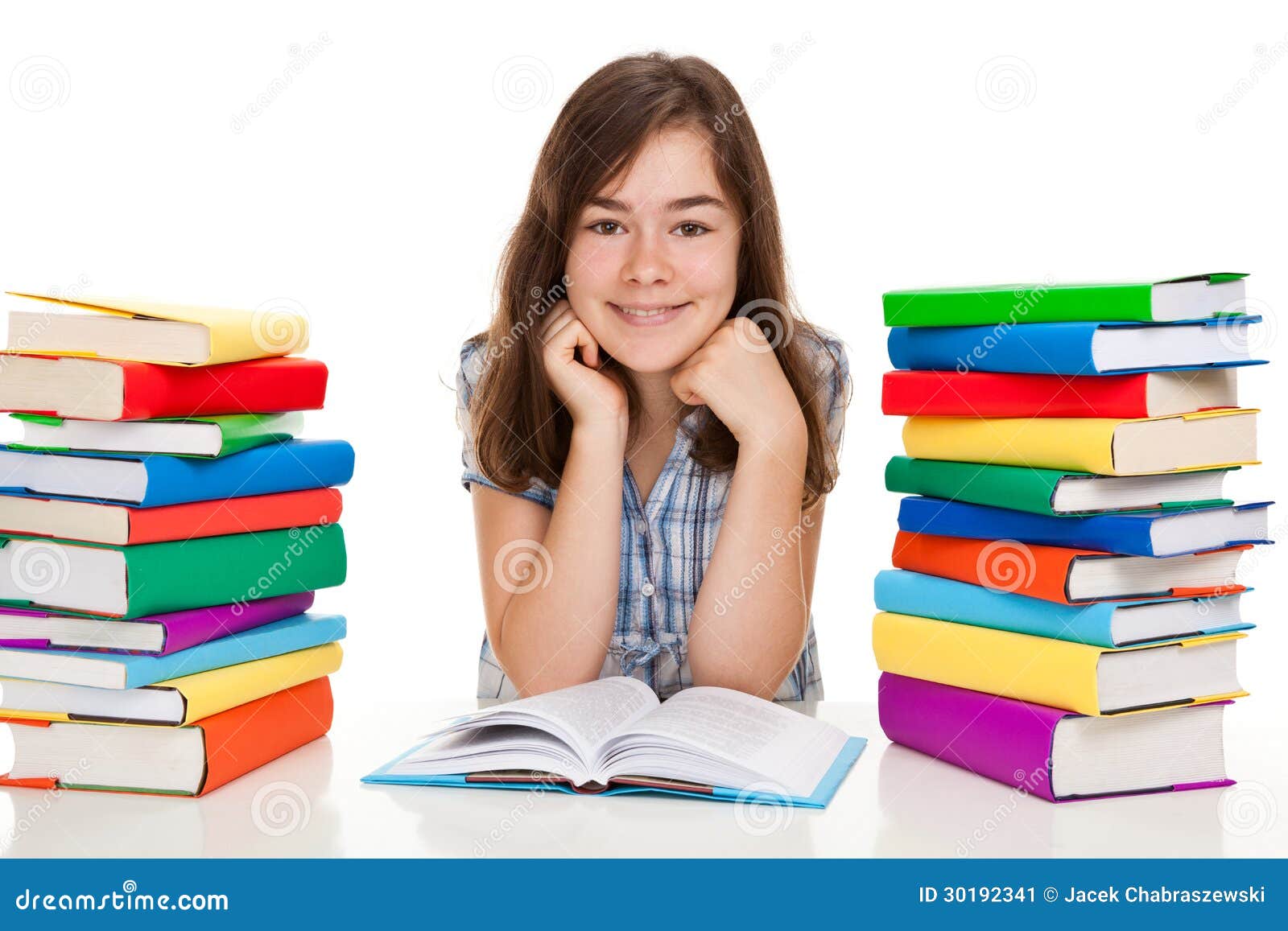 Girl doing homework stock image. Image of educate, future - 30192341