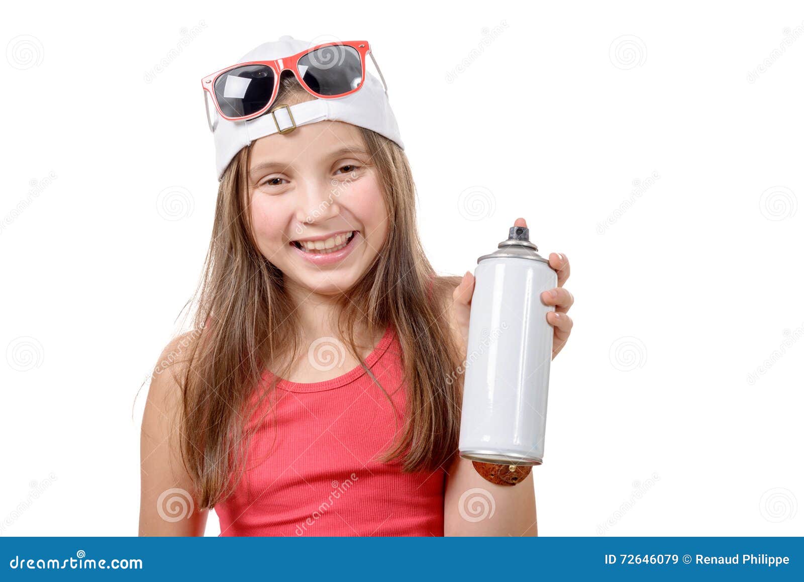 Young Girl with a Spray Can Stock Image - Image of teen, aerosol: 72646079