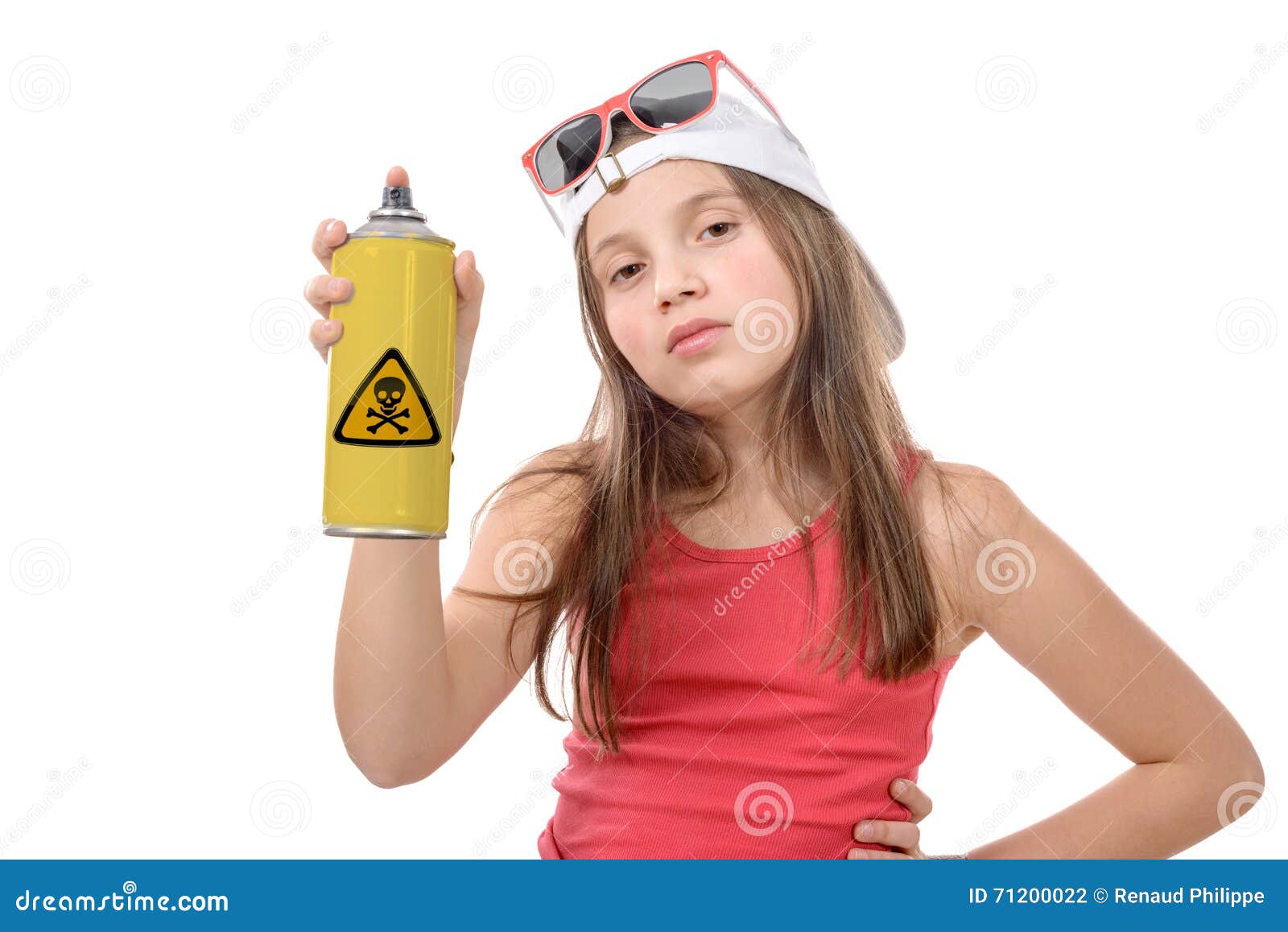 Young Girl with a Spray Canwith Poison Stock Photo - Image of danger ...