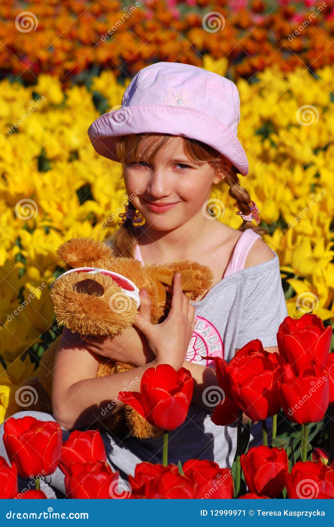 Young girl in spring time stock image. Image of child - 12999971