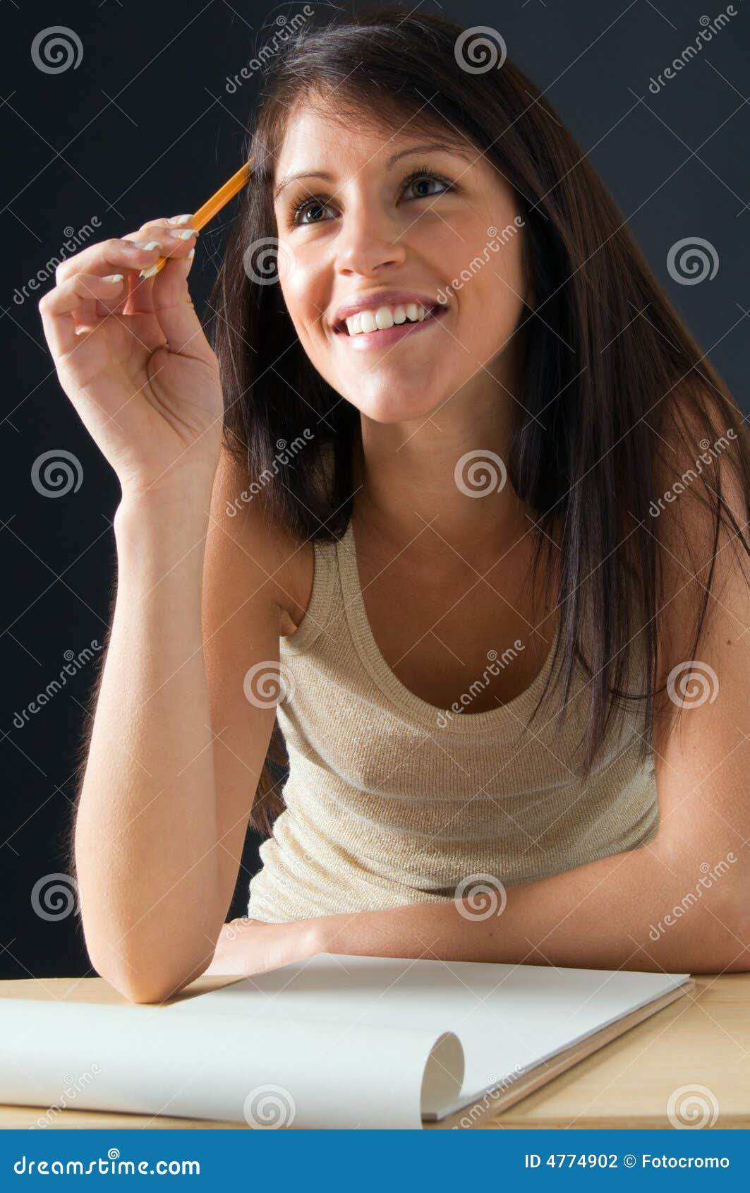 Young girl student smile stock photo. Image of folder - 4774902