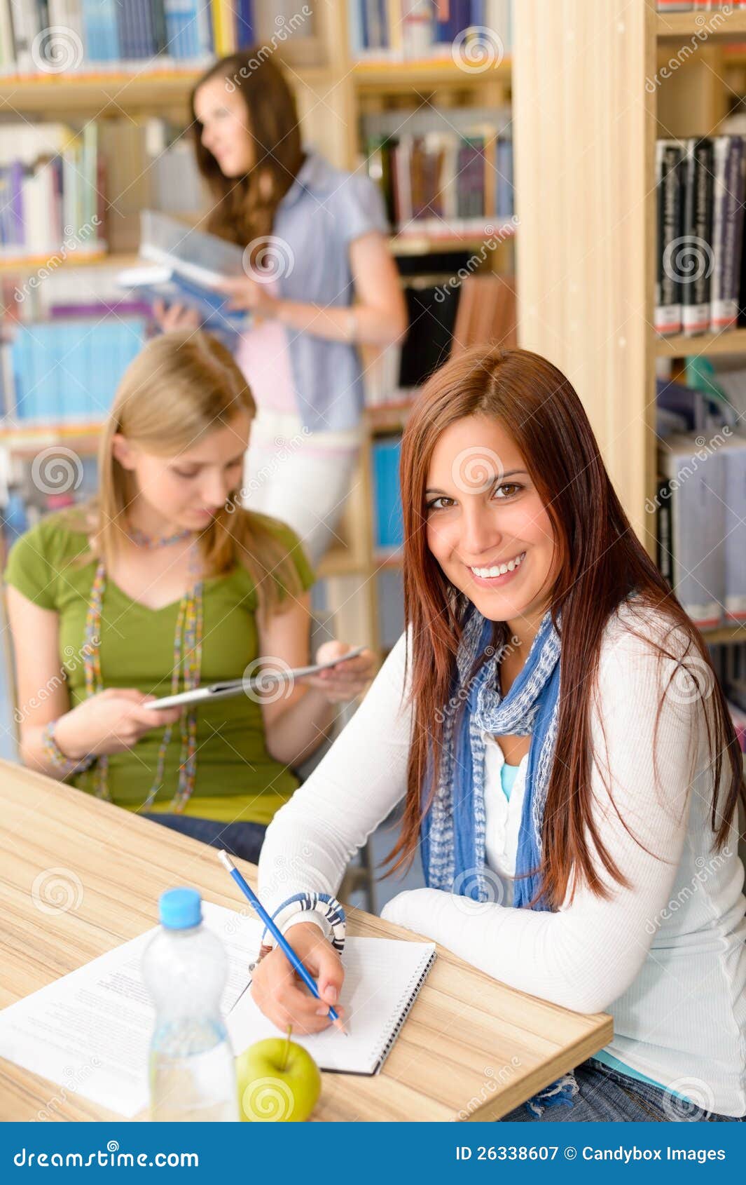 Young Girl Studying at High School Stock Image - Image of study ...