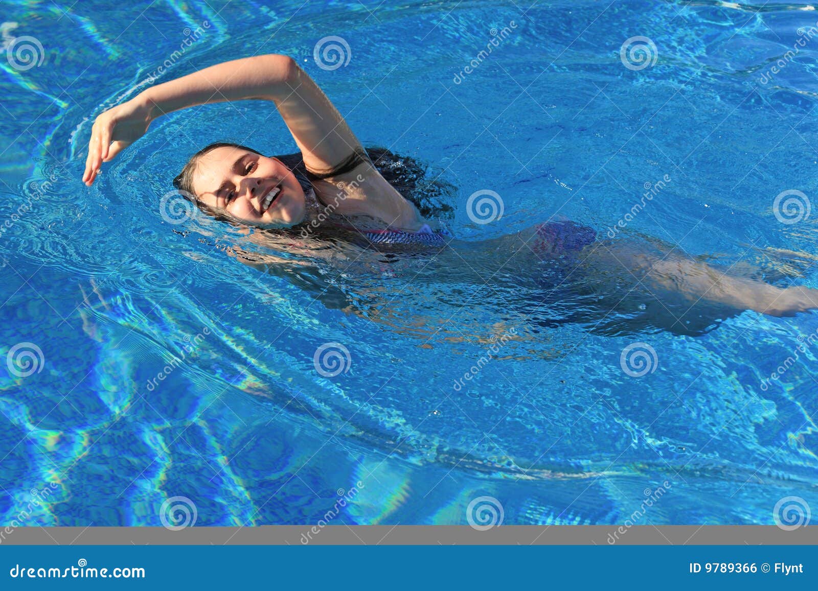 Young girl swimming stock photo. Image of floating, freedom - 9789366