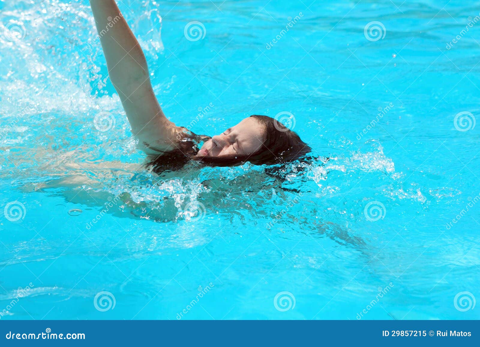 Young Girl swimming stock image. Image of nature, climate - 29857215