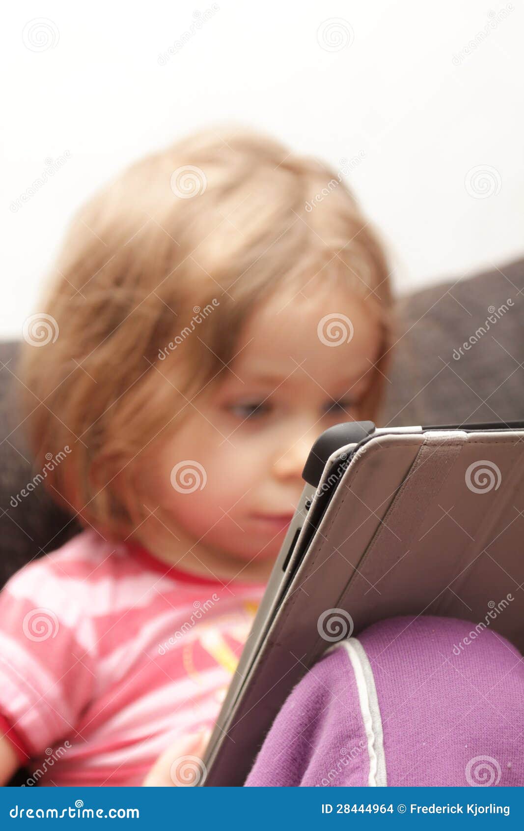 Young girl with tablet stock photo. Image of girl, tablet - 28444964