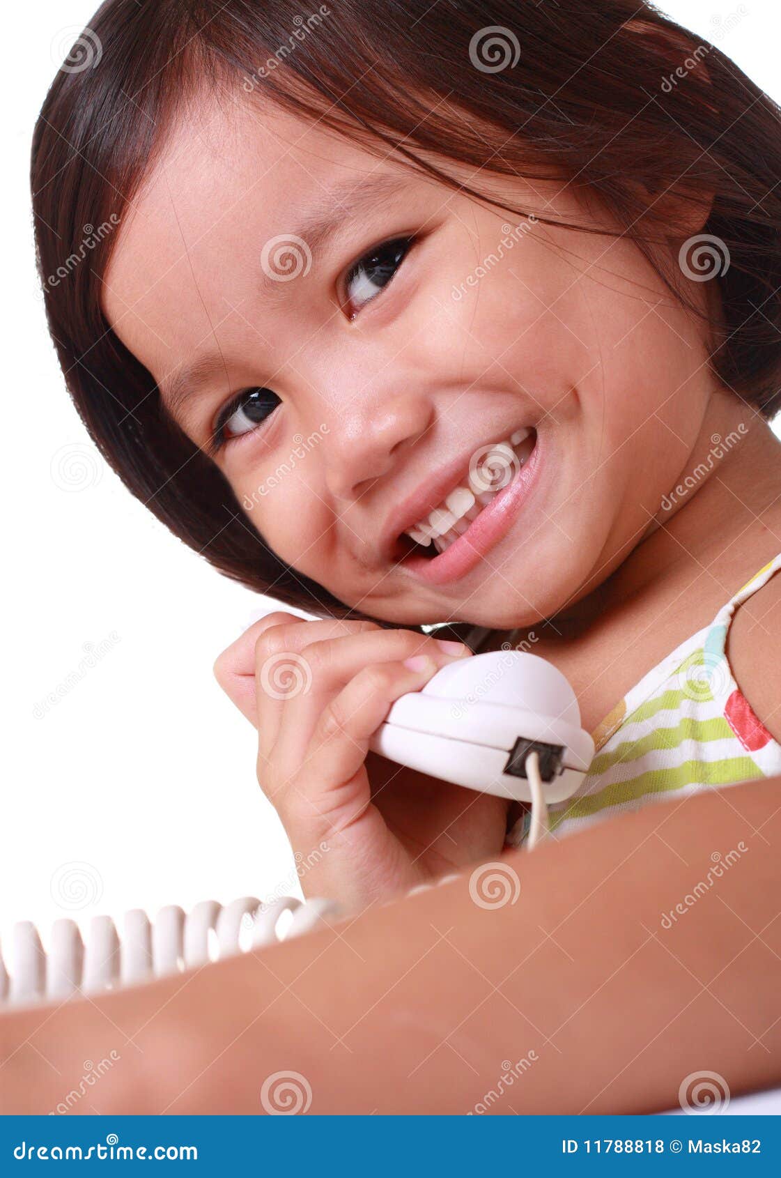 Young Girl Talking on the Telephone Stock Photo - Image of beautiful ...