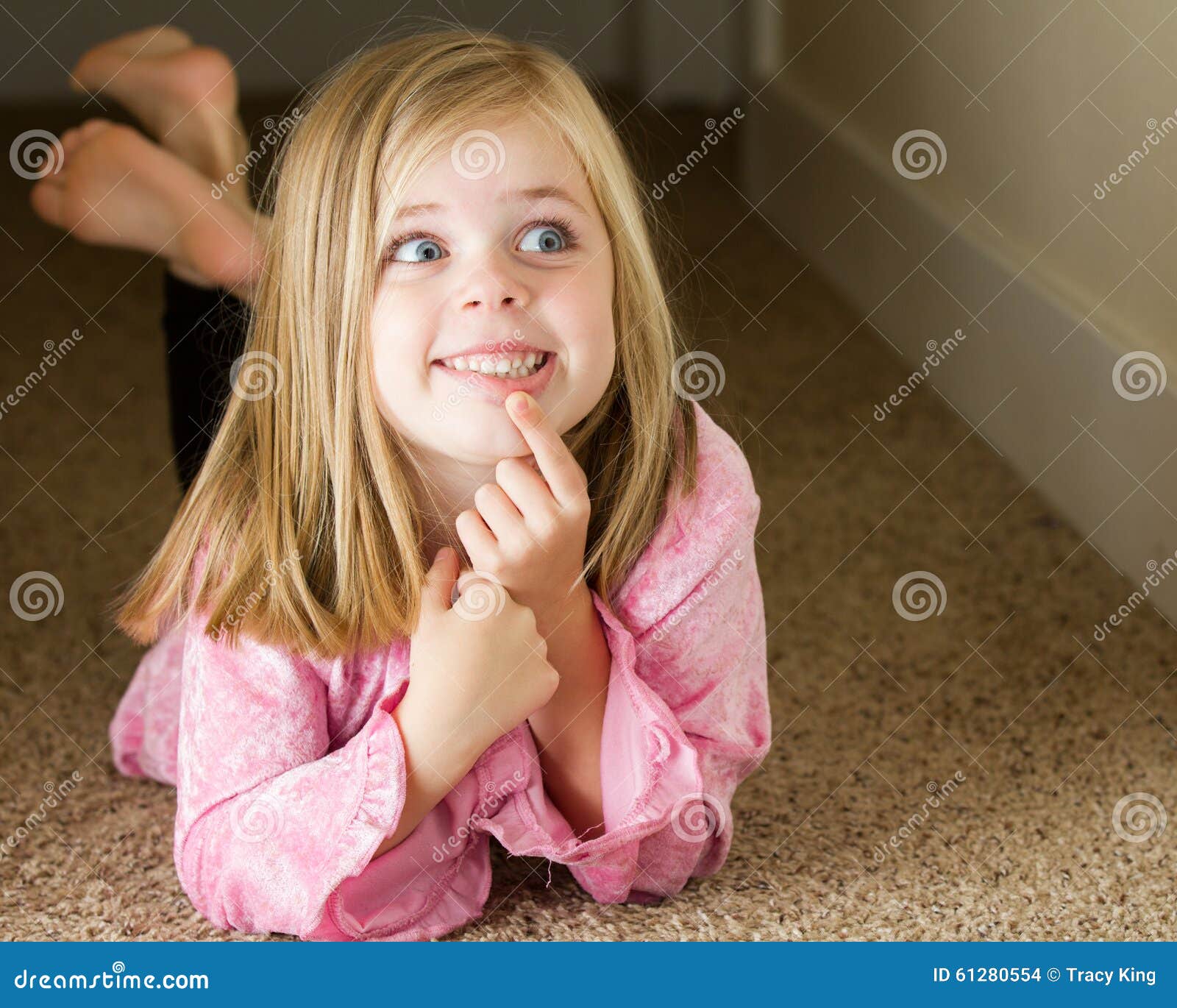 Young girl thinking stock photo. Image of activity, success - 61280554