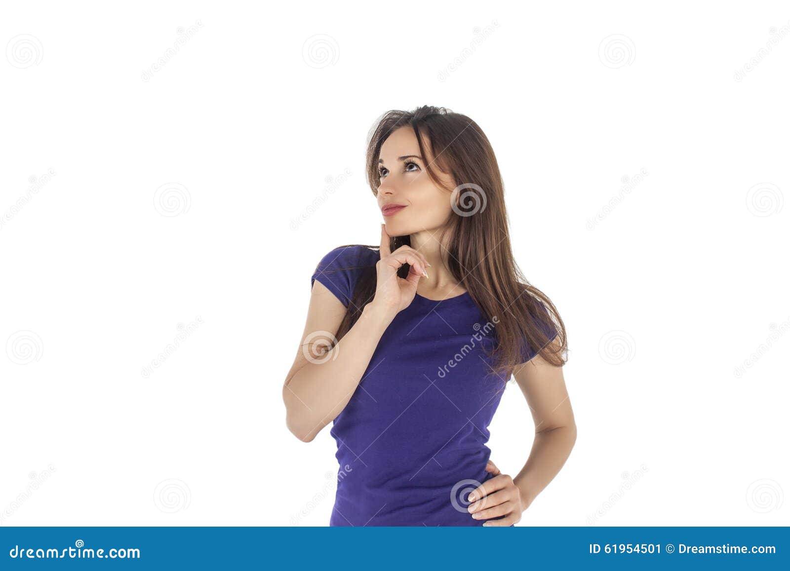 Young girl thinking stock image. Image of hair, deciding - 61954501