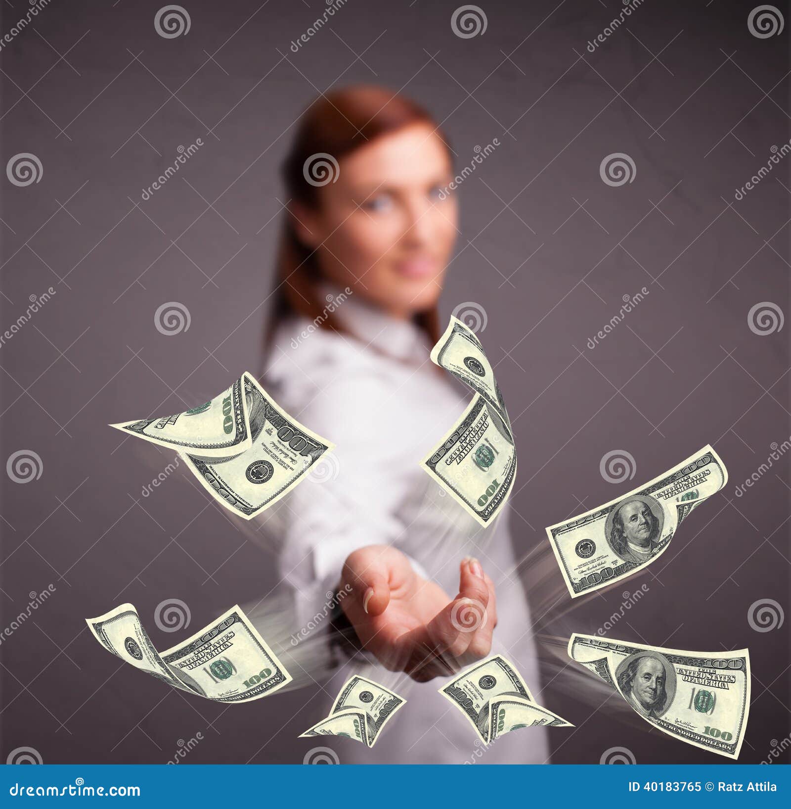 Young girl throwing money stock image. Image of banking - 40183765