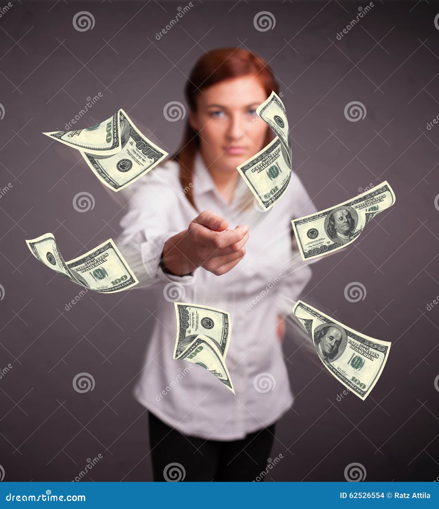 Young girl throwing money stock photo. Image of lottery - 62526554