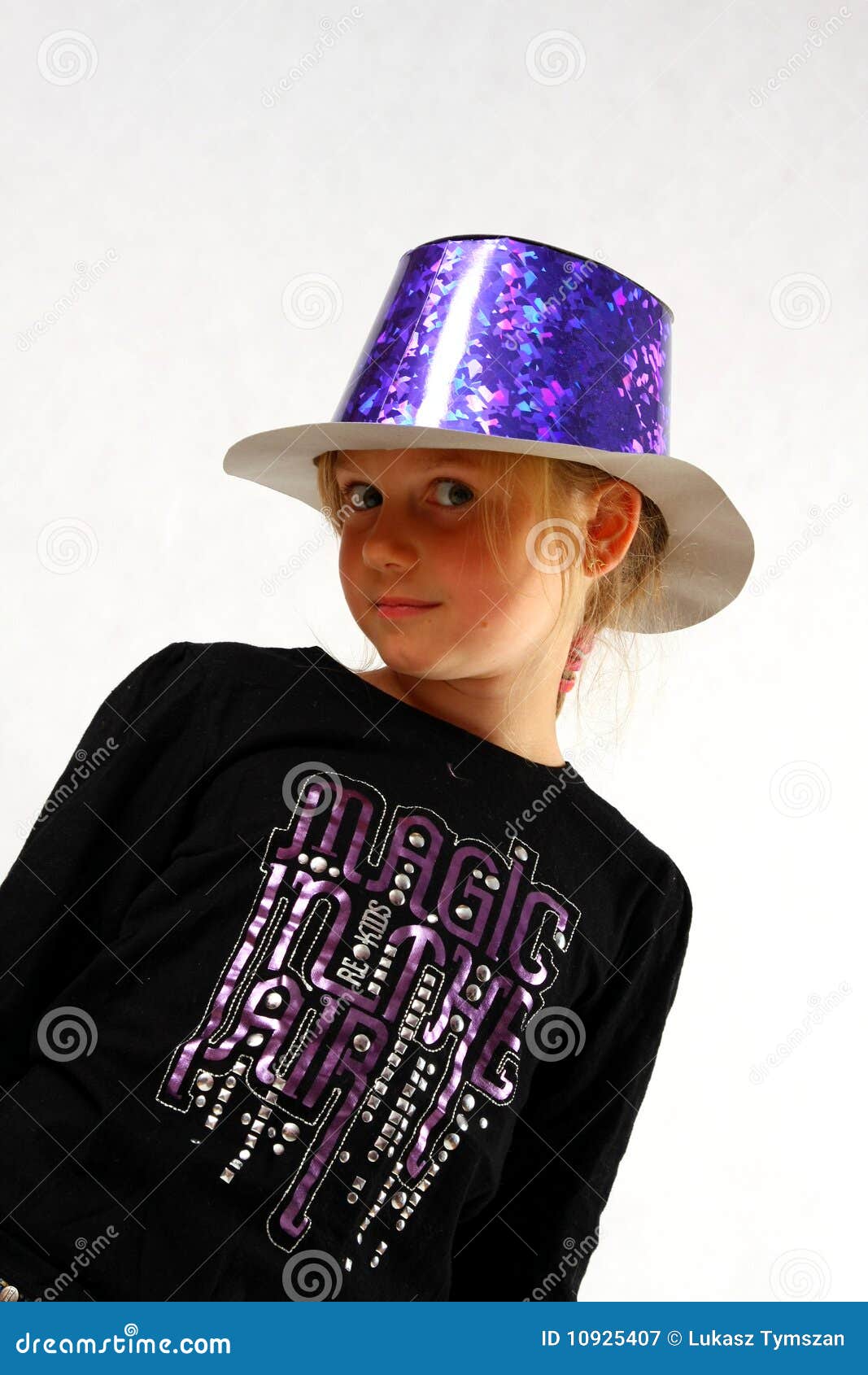 Young girl in a topper stock image. Image of school, music - 10925407