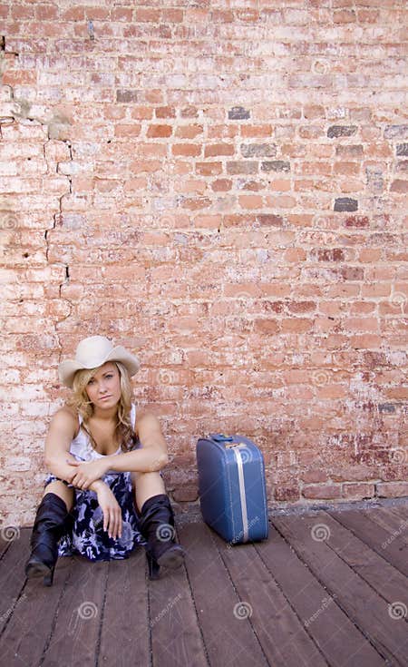 Young Girl Waiting stock photo. Image of blue, young - 14939174