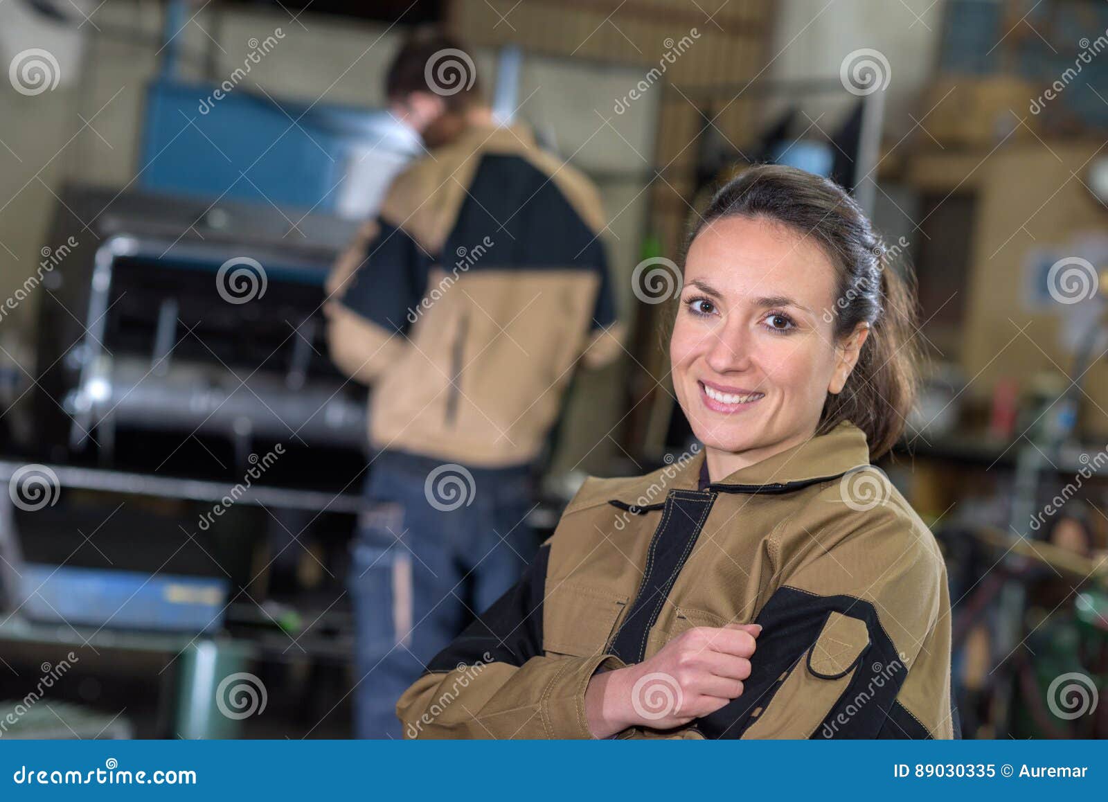 Young Girl Worker in Factory Stock Image - Image of occupied, people ...