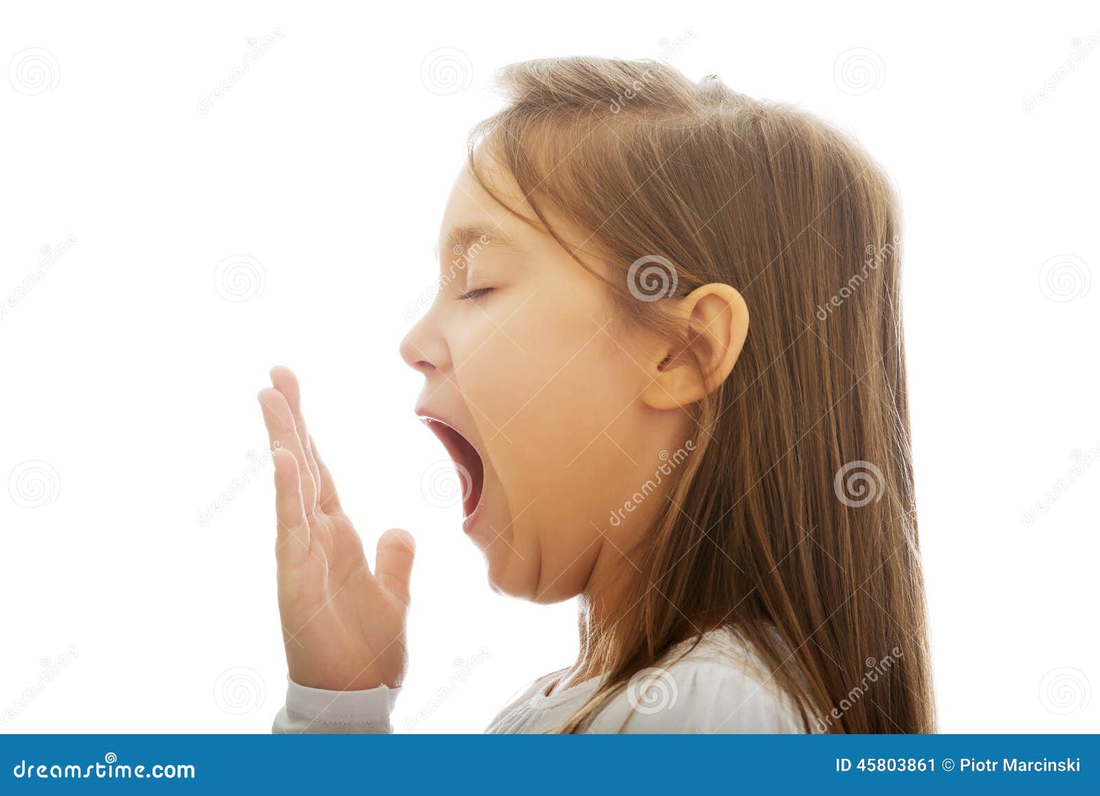 Young girl yawning stock image. Image of hands, pretty - 45803861