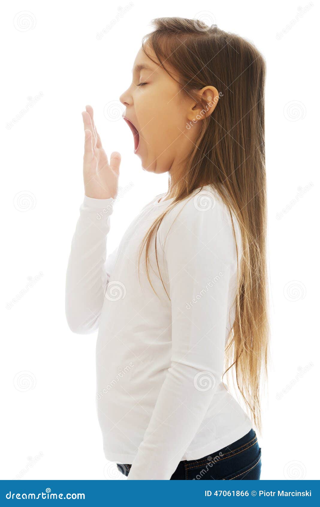Young girl yawning stock photo. Image of house, pink - 47061866