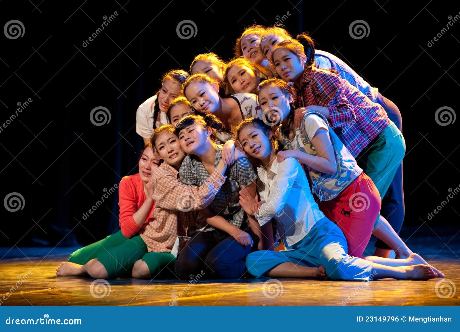 Young Girls in a Group Dance Editorial Photo - Image of thirteen ...